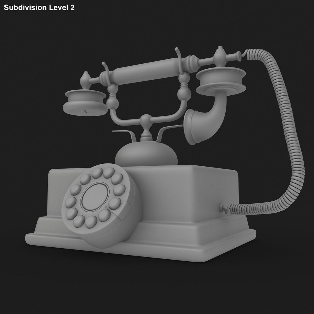 max realistic antique telephone