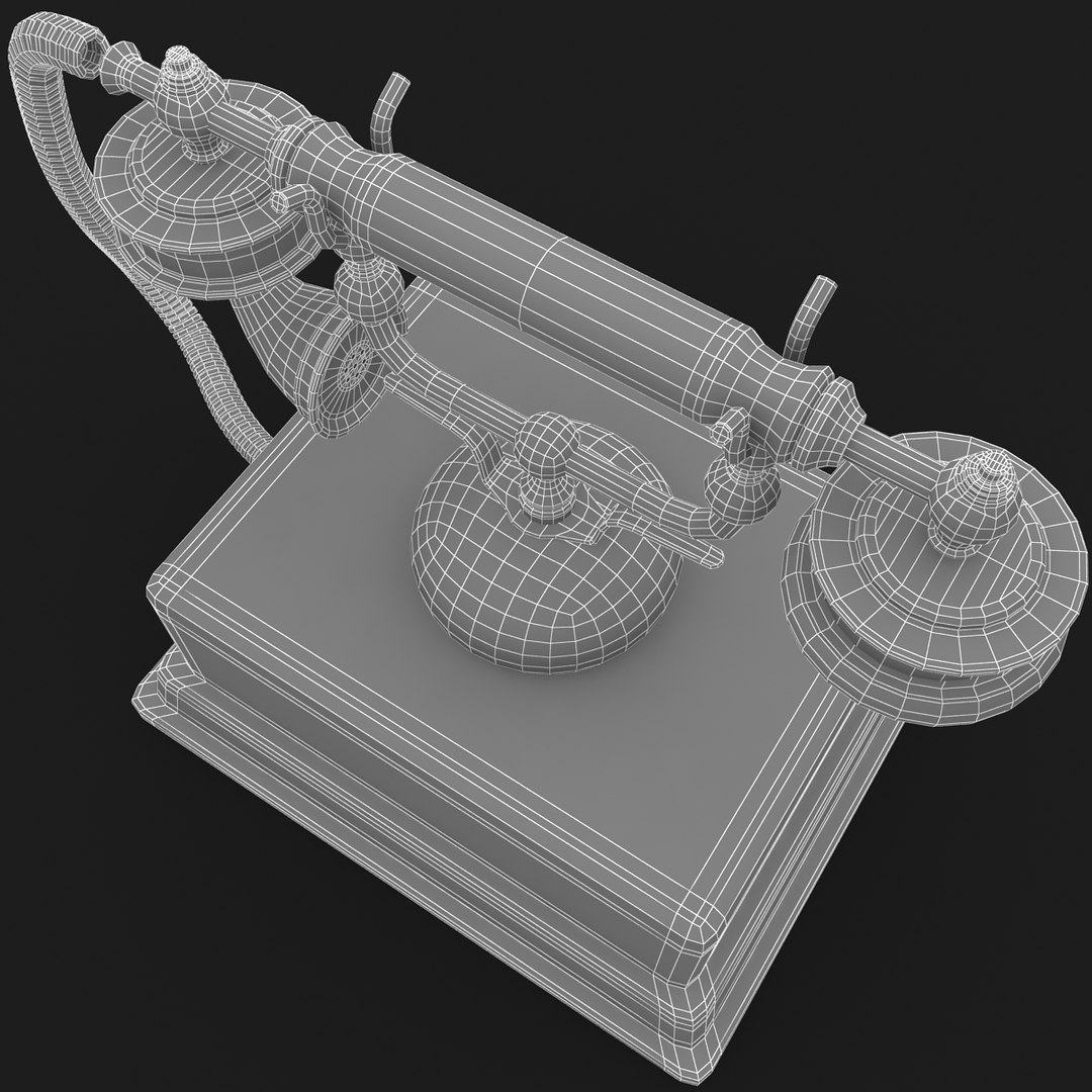 max realistic antique telephone