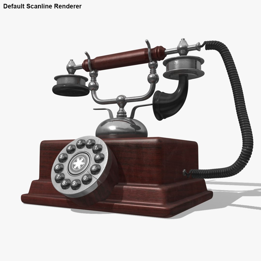 max realistic antique telephone