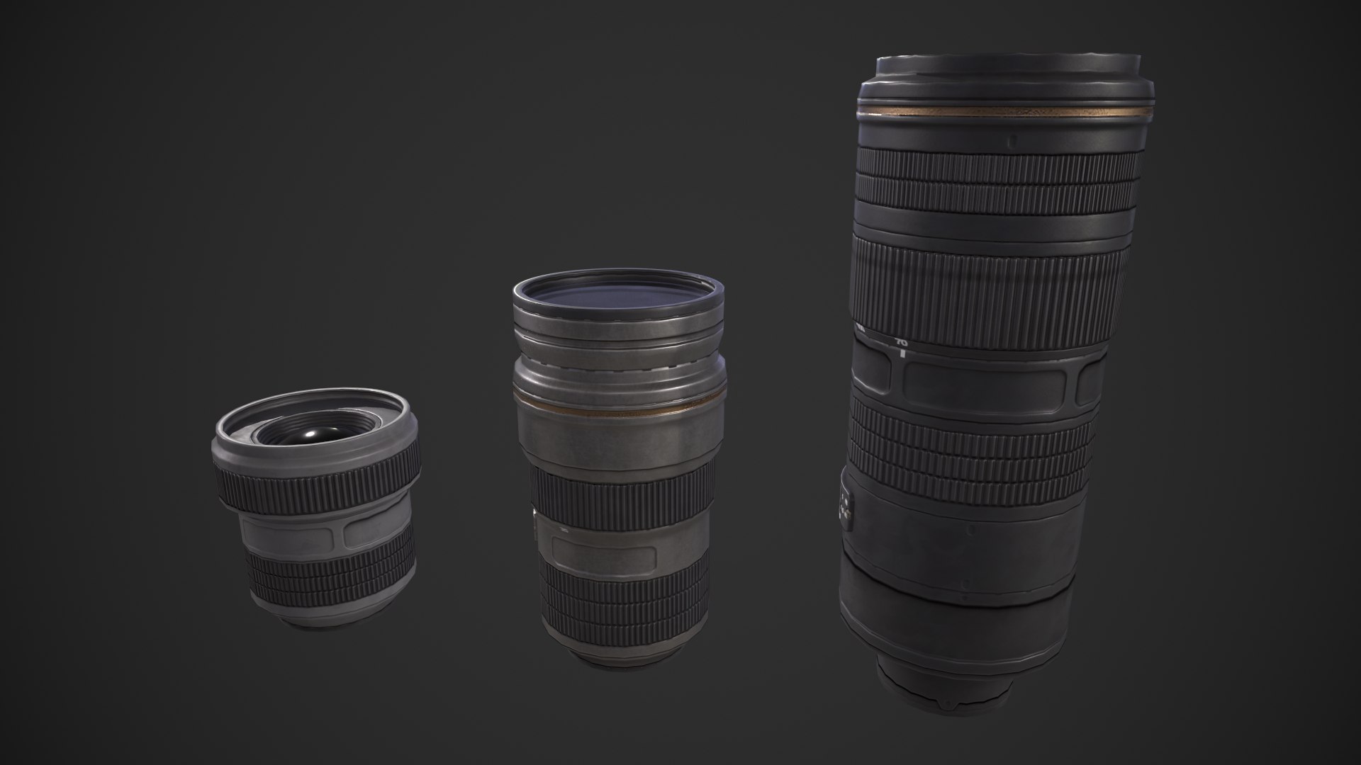 Vintage Camera Set Model - TurboSquid 2114605