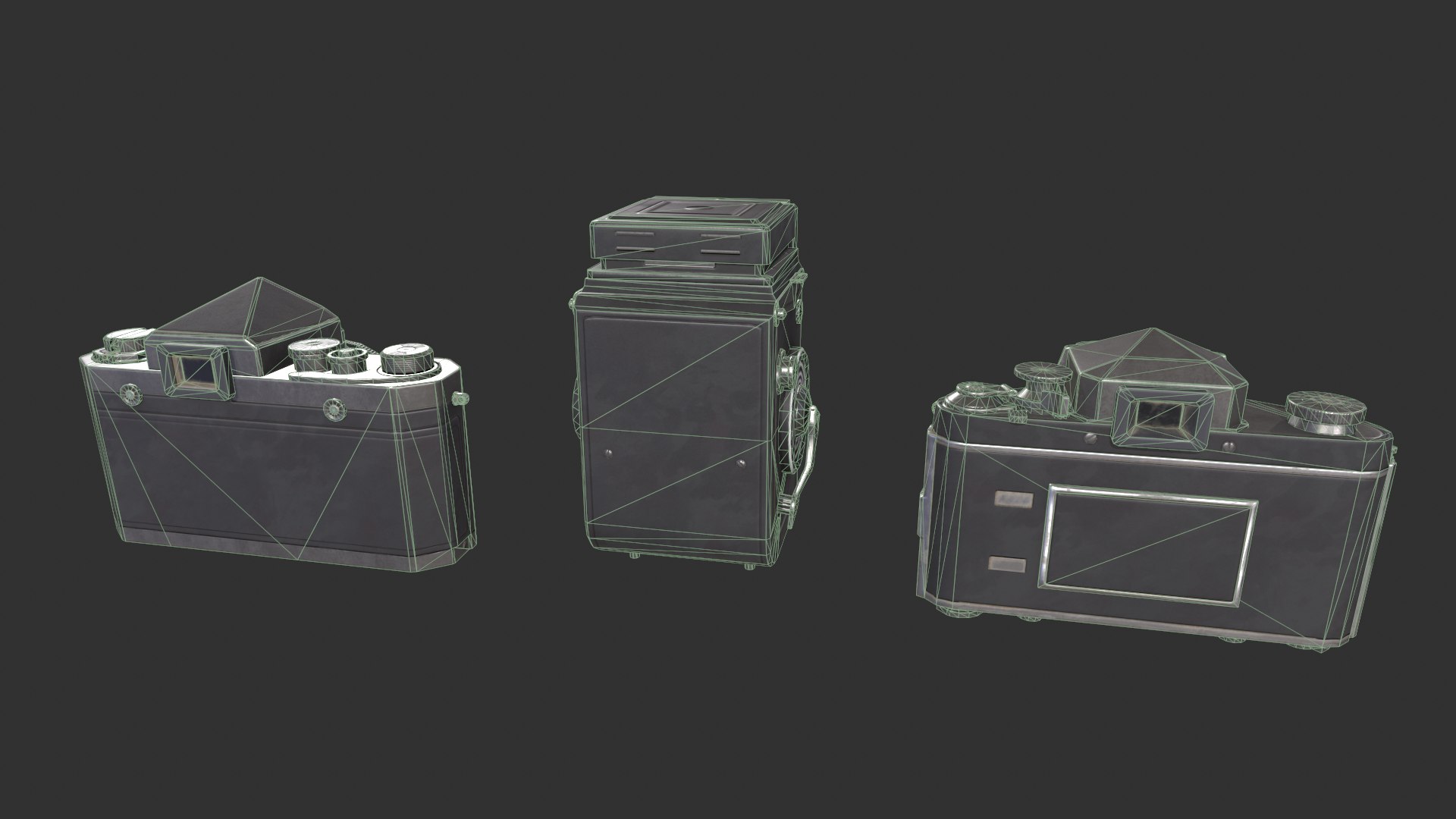 Vintage Camera Set Model - TurboSquid 2114605