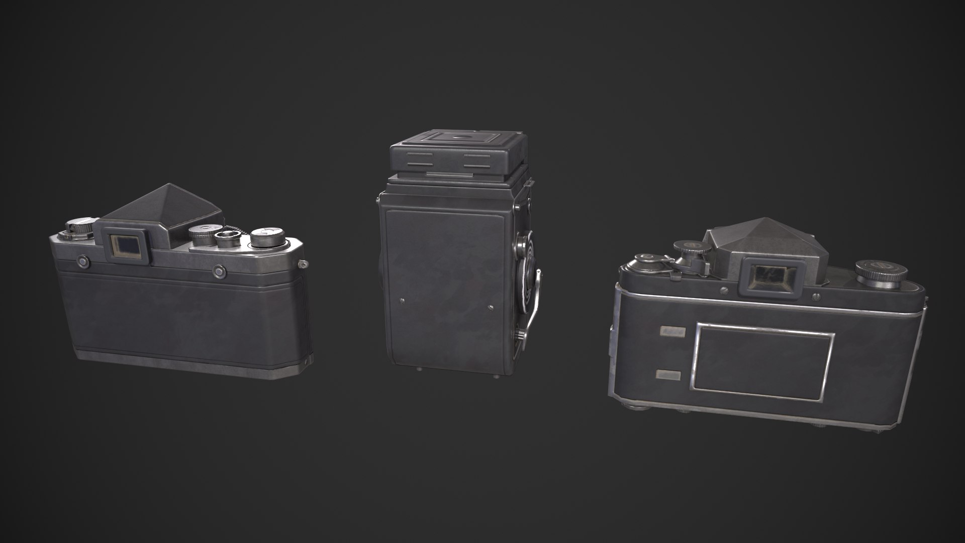 Vintage Camera Set Model - TurboSquid 2114605