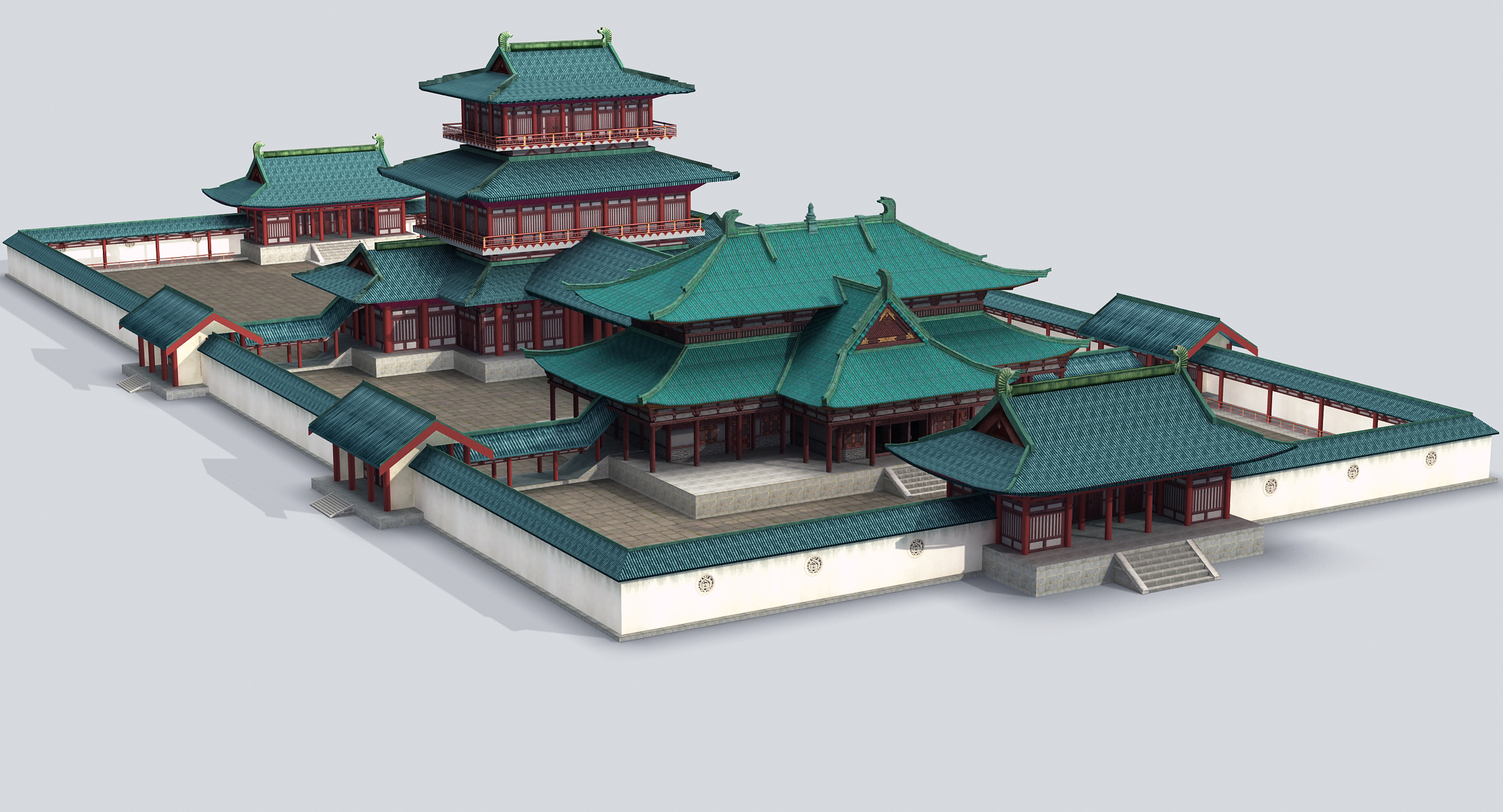 3D ancient china palace model - TurboSquid 1277045