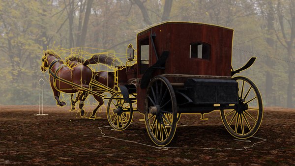 Rigged carriage horses animations 3D model - TurboSquid 1285218