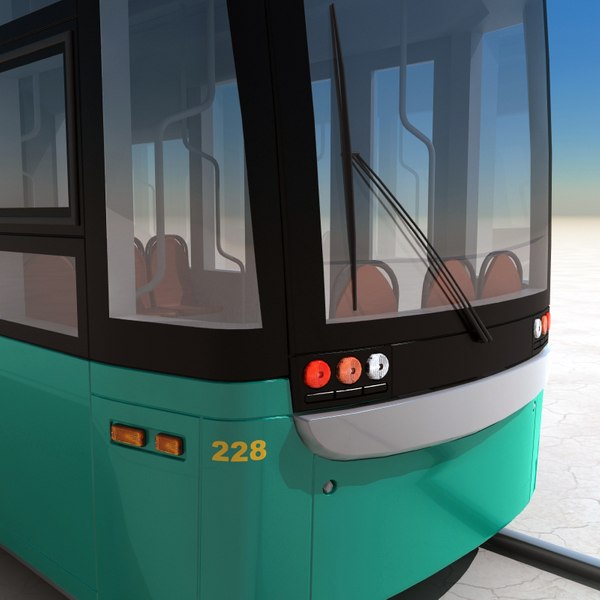city transport tram variotram 3d model