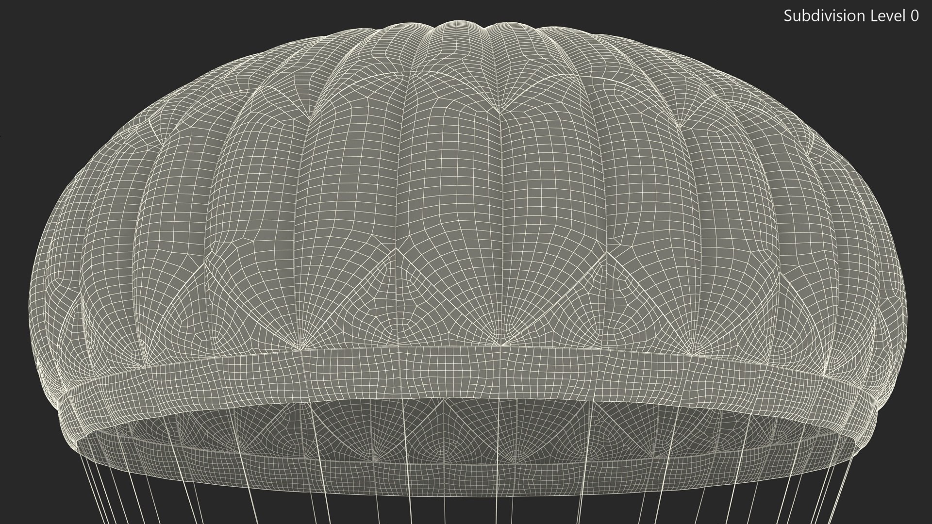 3D Round Color Parachute - TurboSquid 2222187
