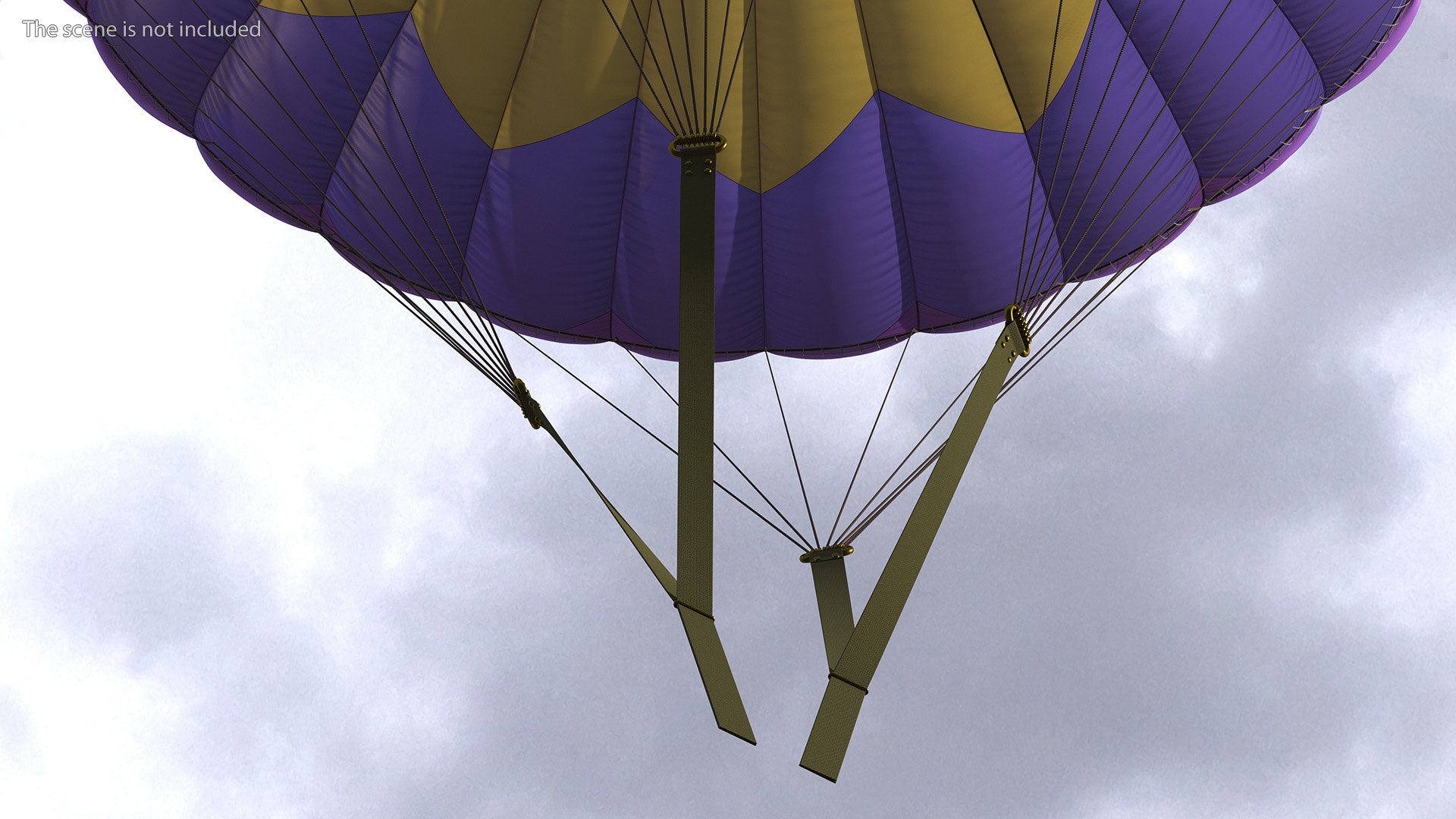 3D Round Color Parachute - TurboSquid 2222187