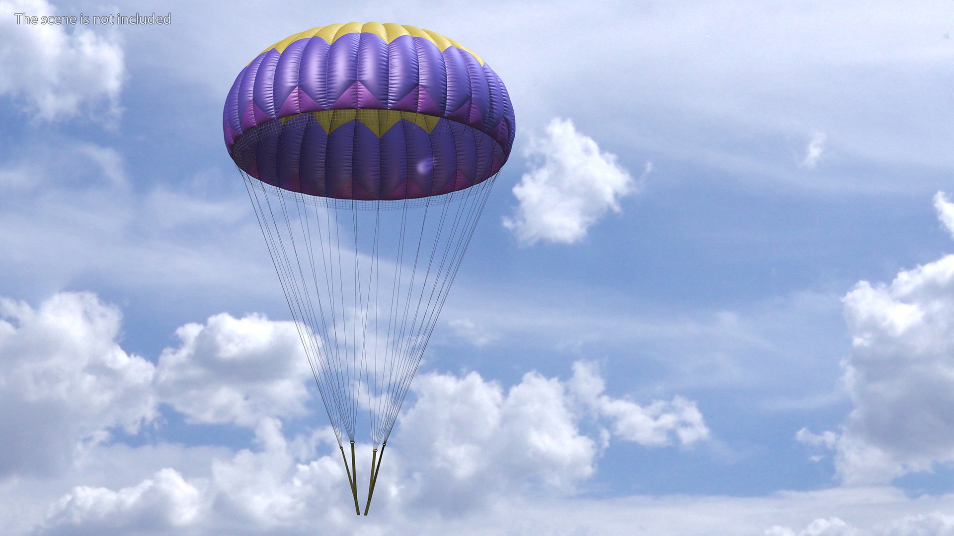 3D Round Color Parachute - TurboSquid 2222187