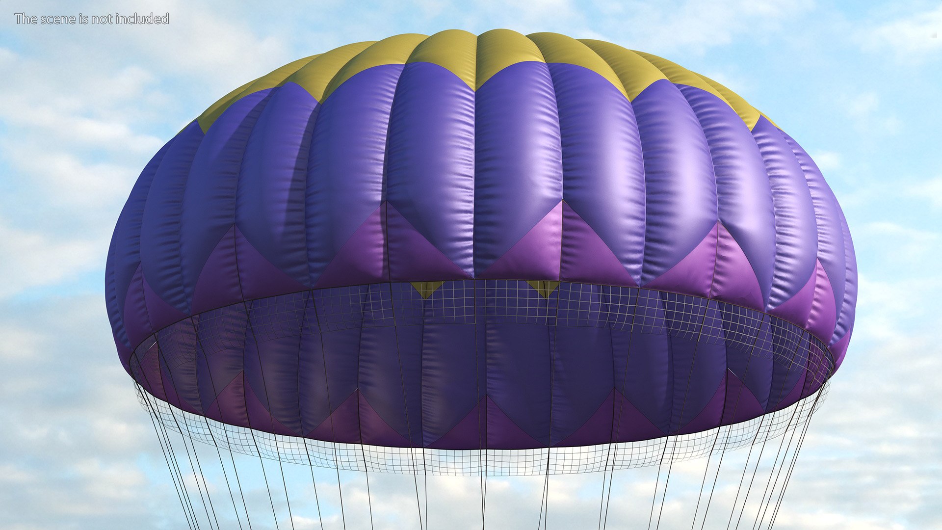 3D Round Color Parachute - TurboSquid 2222187