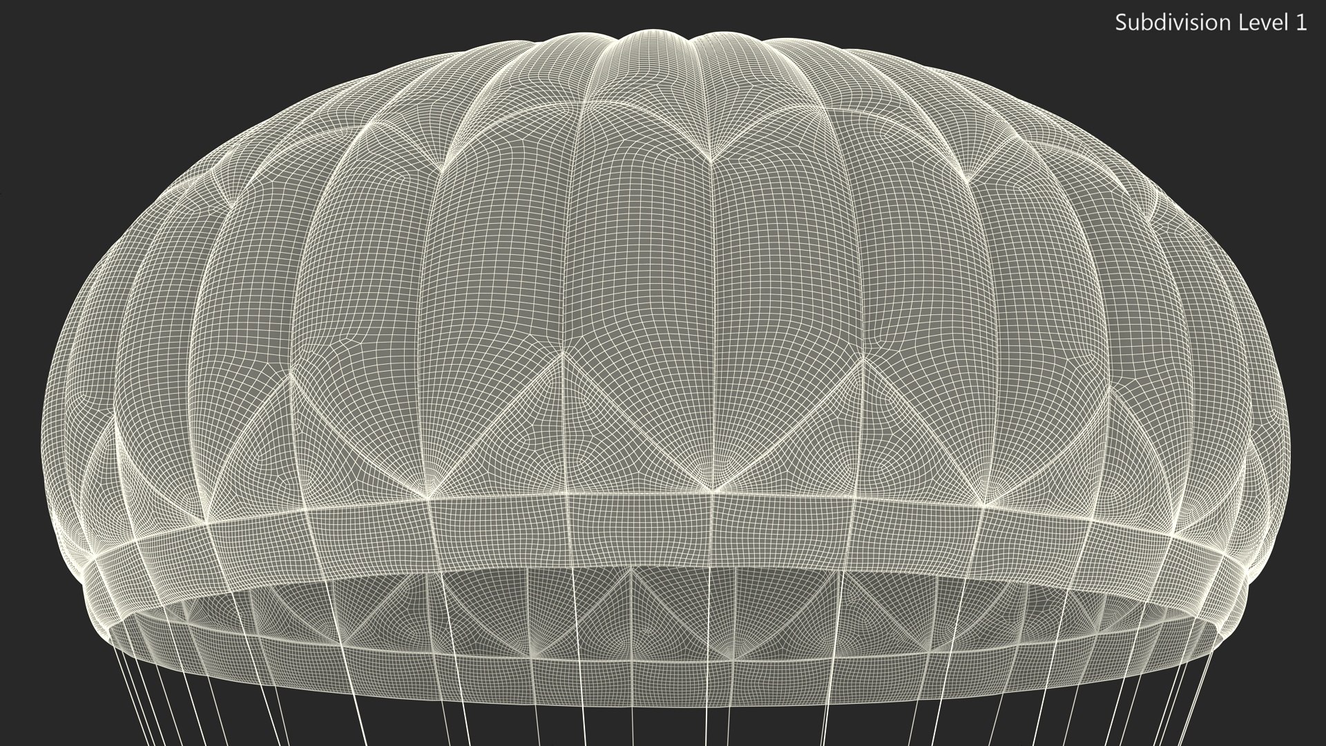 3D Round Color Parachute - TurboSquid 2222187