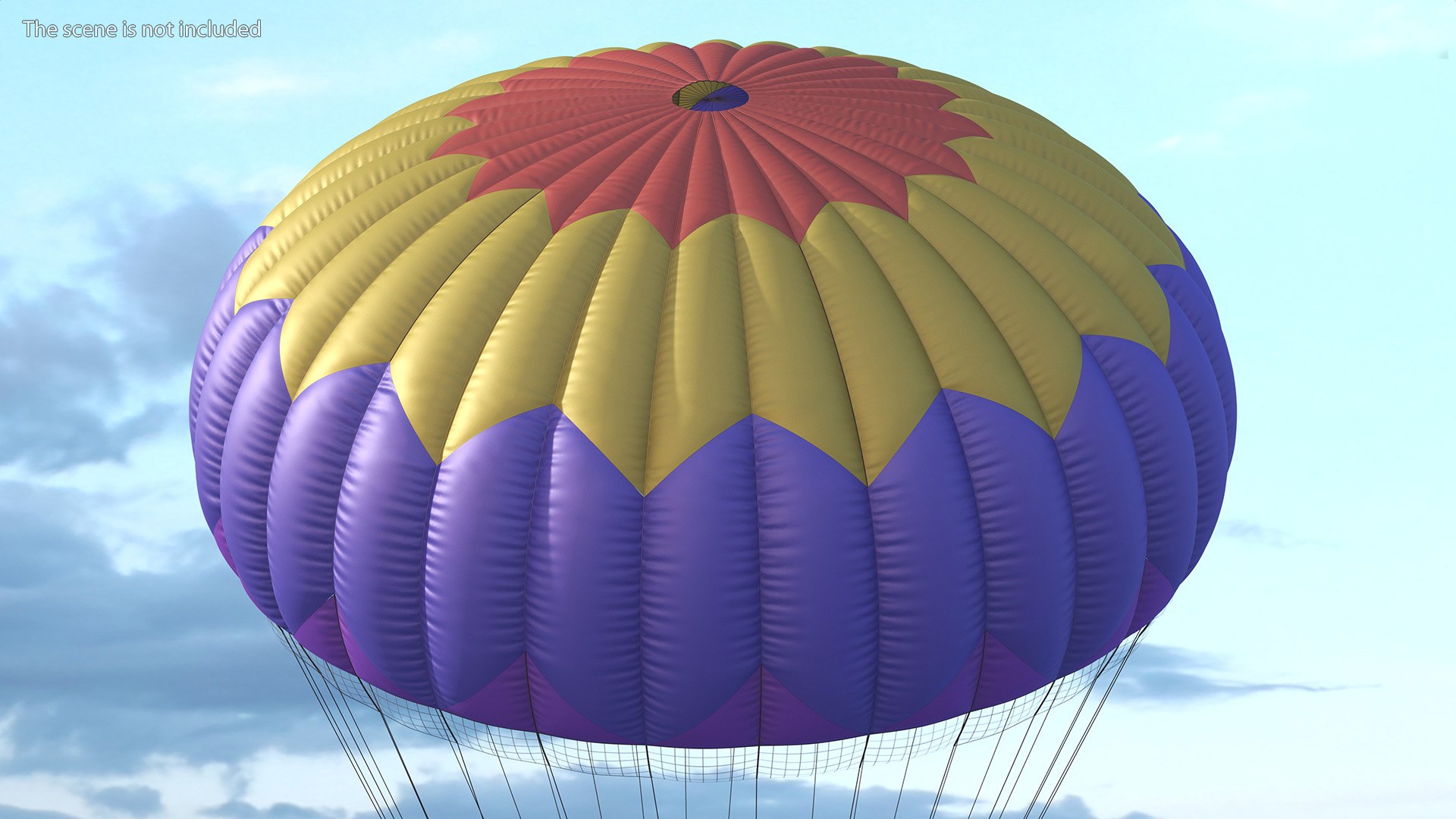 3D Round Color Parachute - TurboSquid 2222187