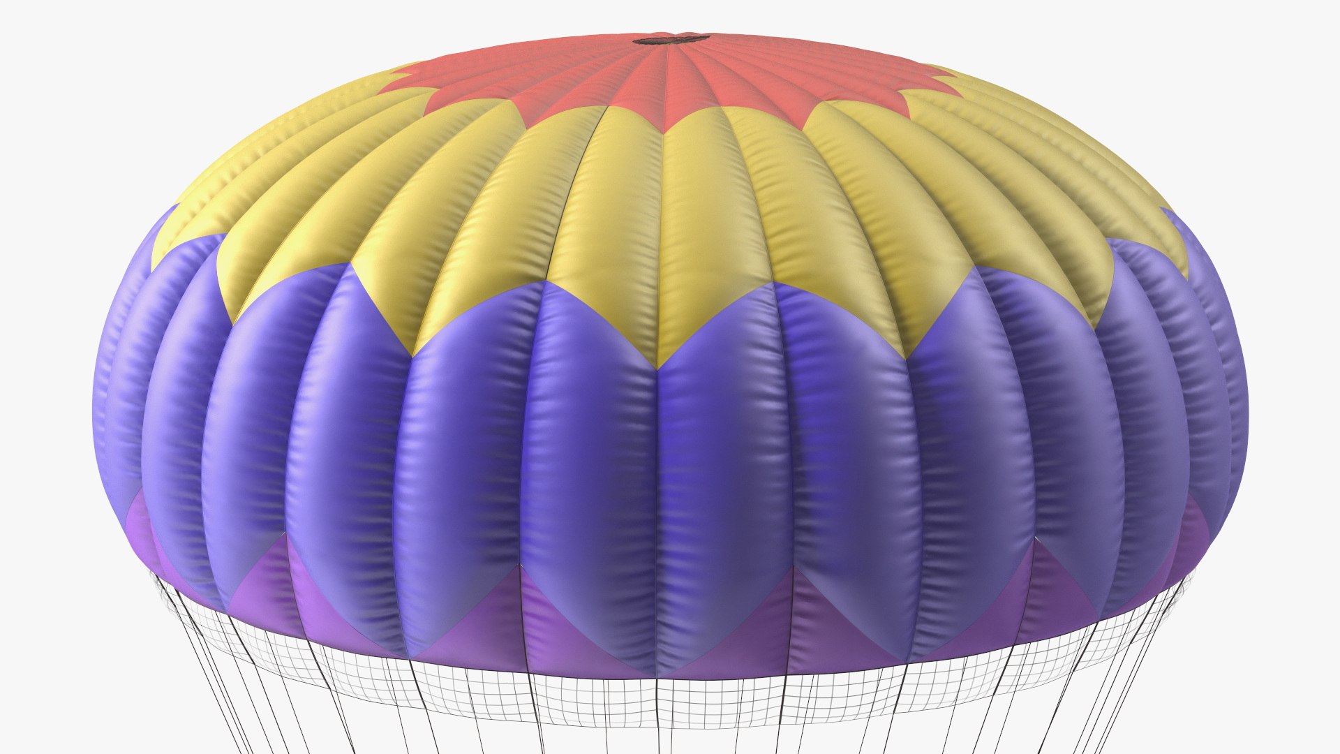 3D Round Color Parachute - TurboSquid 2222187