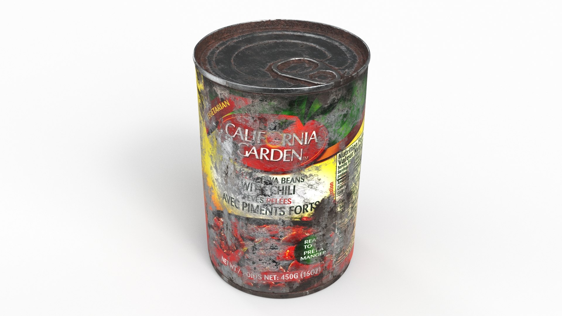 Tin Can A Rusted Labeled model - TurboSquid 1861423