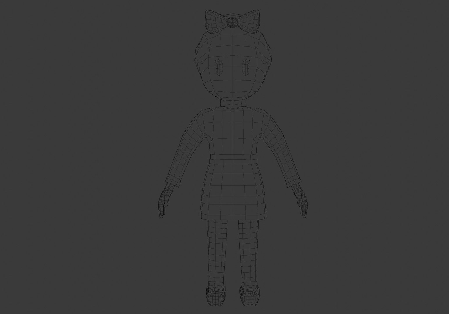 Classic Cartoon Girl 3D Model - TurboSquid 1929924