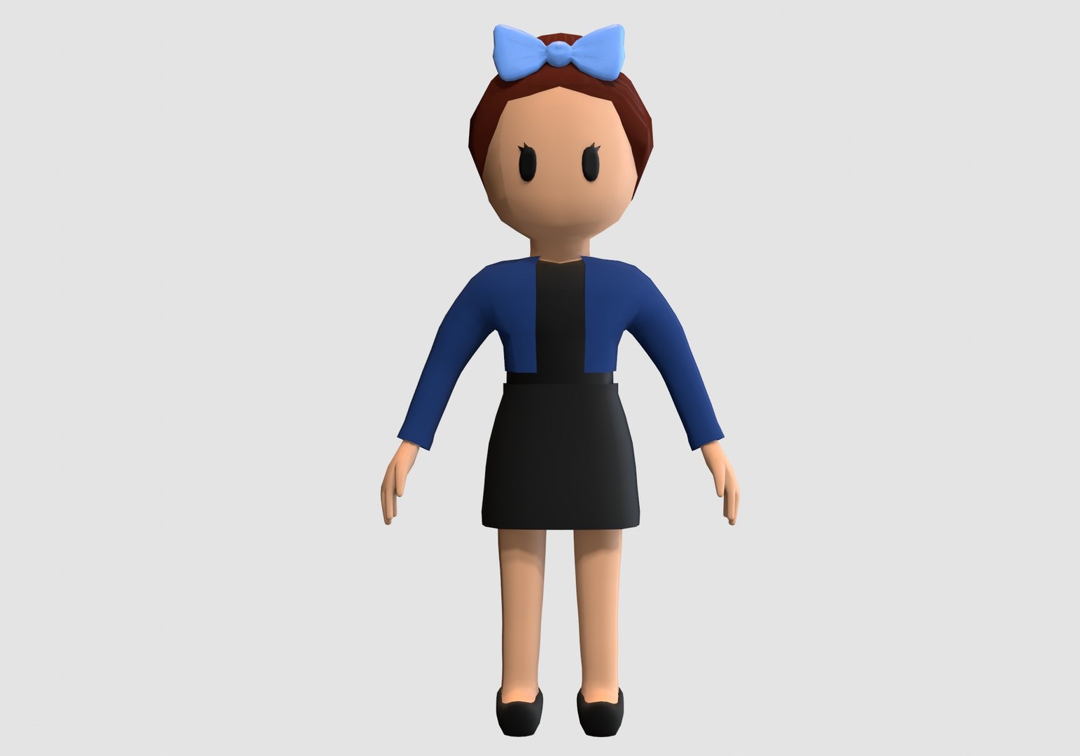 classic cartoon girl3D模型 - TurboSquid 1929924