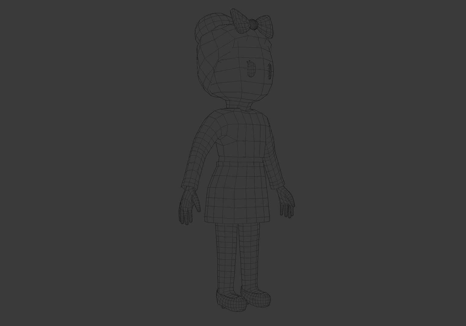 Classic Cartoon Girl 3D Model - TurboSquid 1929924