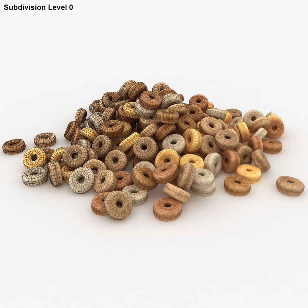 3d Model Realistic Cheerios Plain Pose