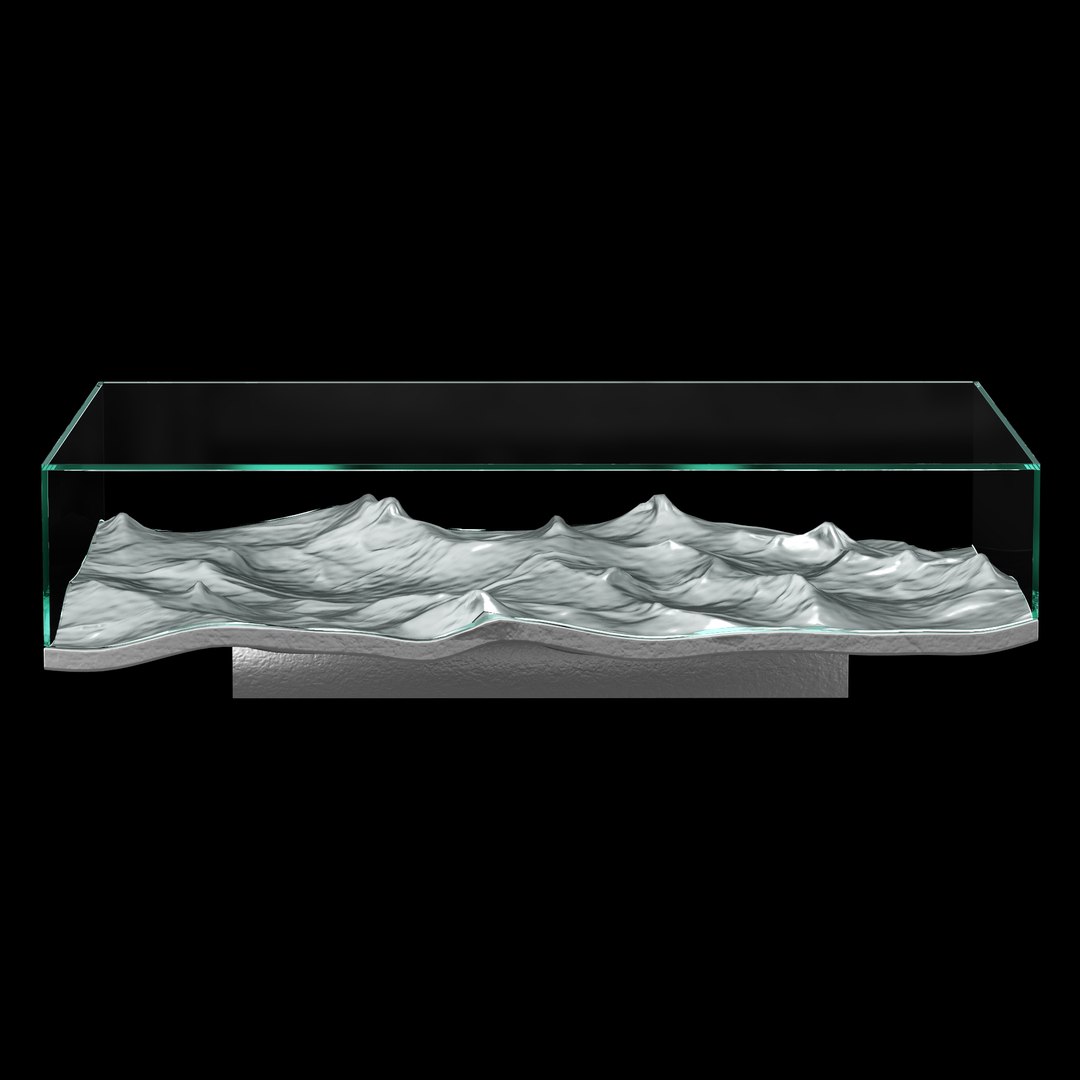 Liquid Aluminium Low Table 3D Model - TurboSquid 1862984