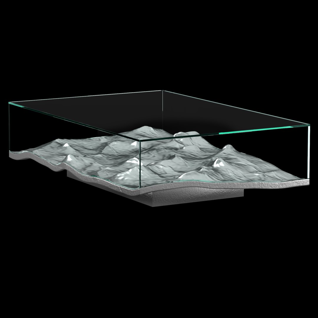 Liquid Aluminium Low Table 3D Model - TurboSquid 1862984