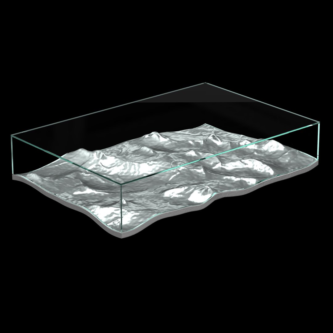 Liquid Aluminium Low Table 3D Model - TurboSquid 1862984