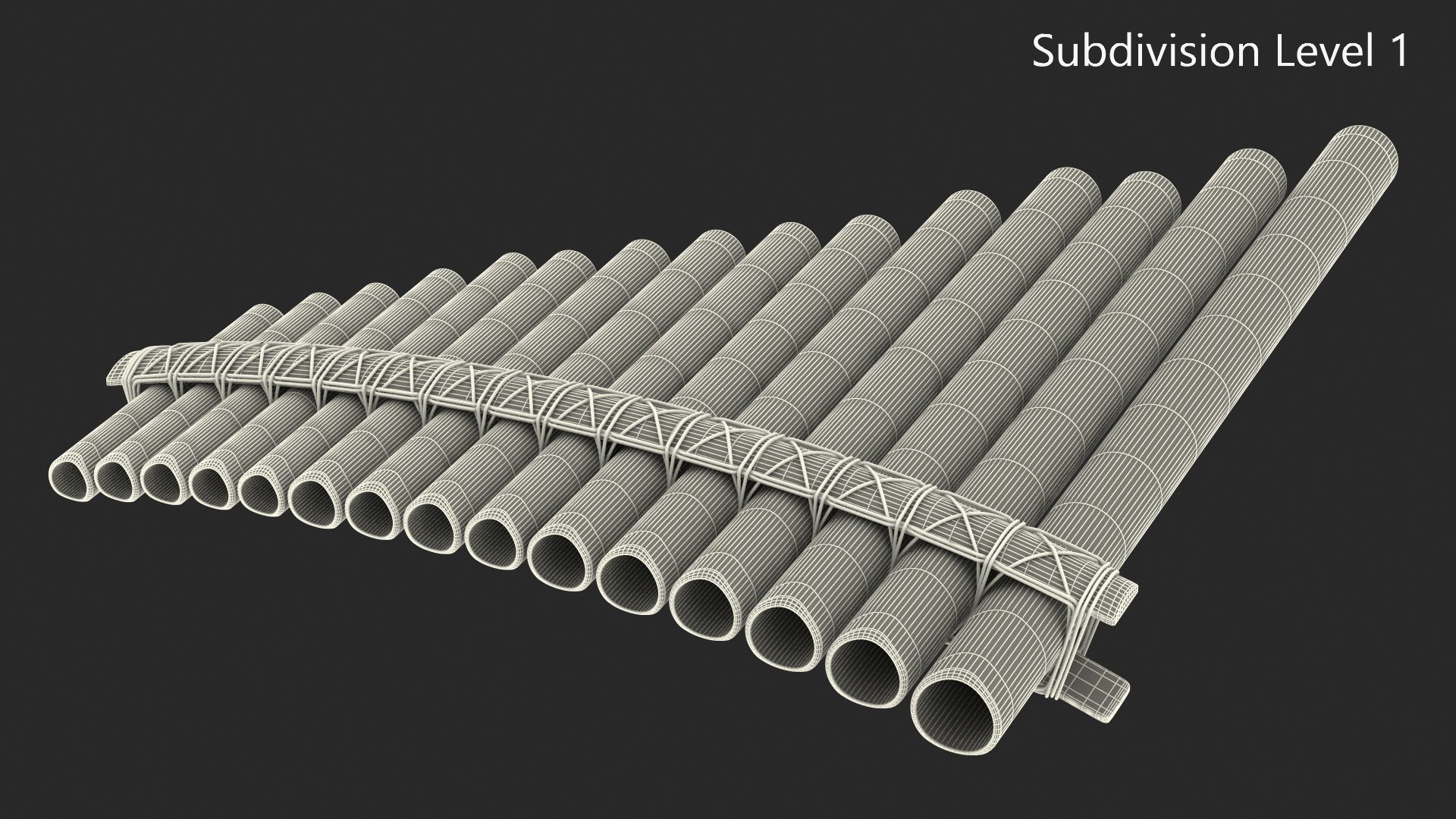 Panpipe Flute 3D Model - TurboSquid 2306683