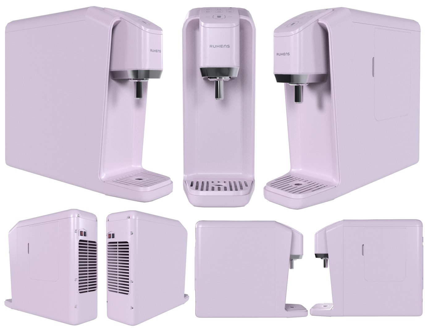 Household Water Purifier Dispenser Ruhens V series BubbleGum Pink model ...