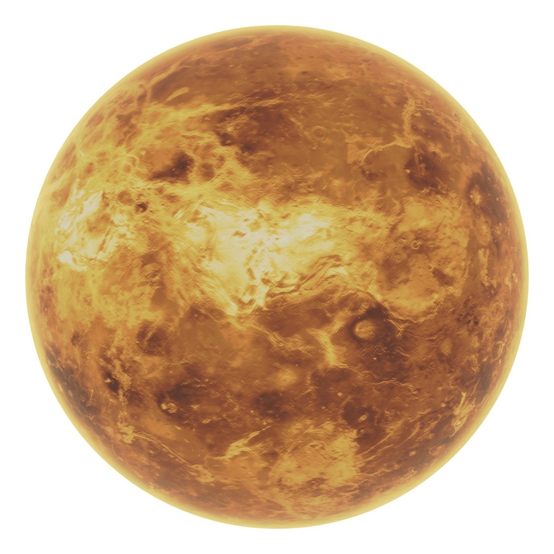 Photorealistic Planet Venus -Transparent Background Model - TurboSquid ...