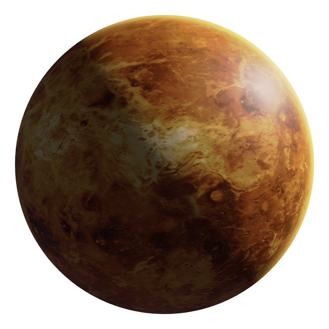 Photorealistic Planet Venus -Transparent Background Model - TurboSquid ...