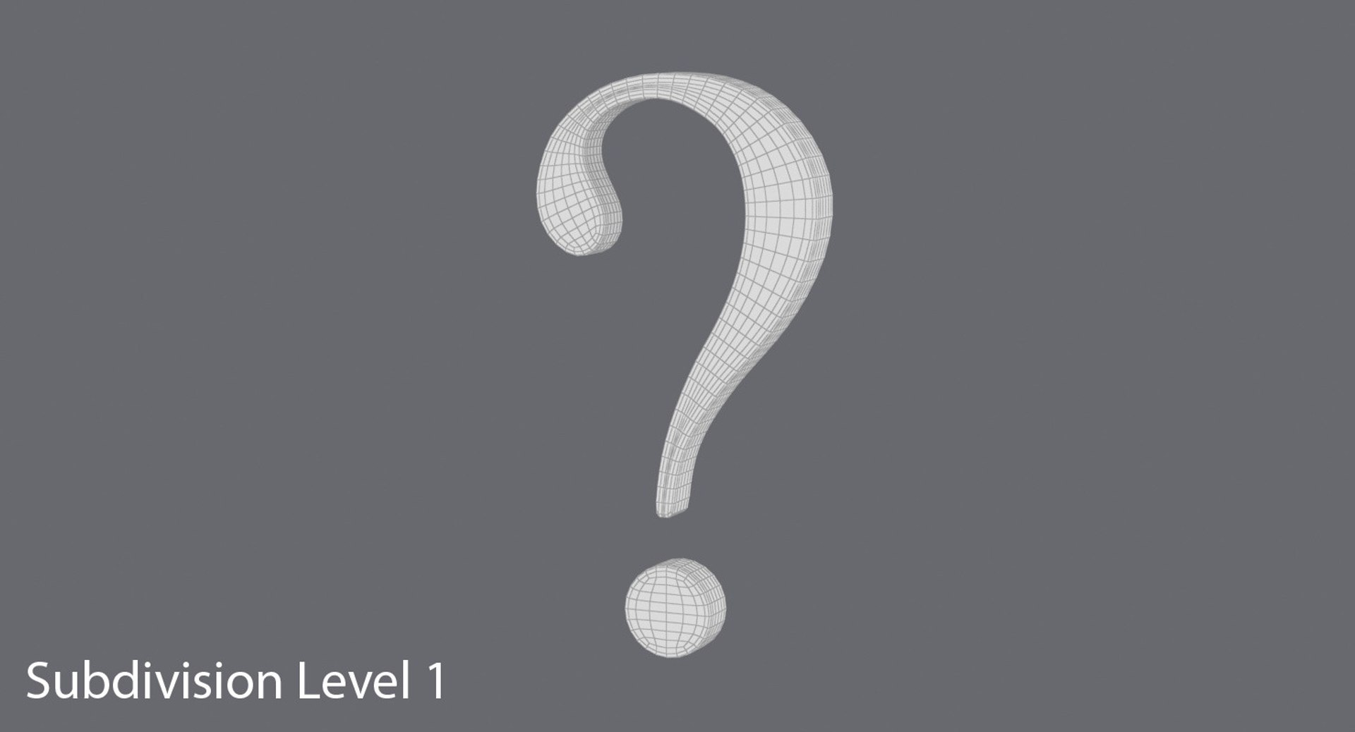 3d Question Mark Smooth Model
