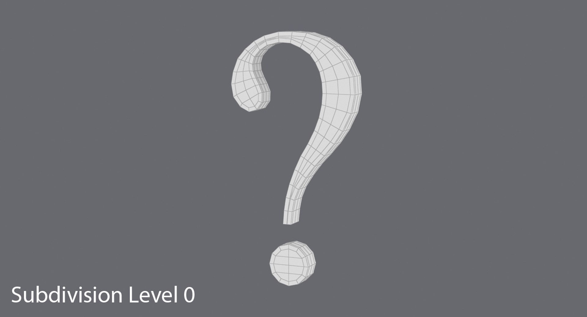 3d Question Mark Smooth Model