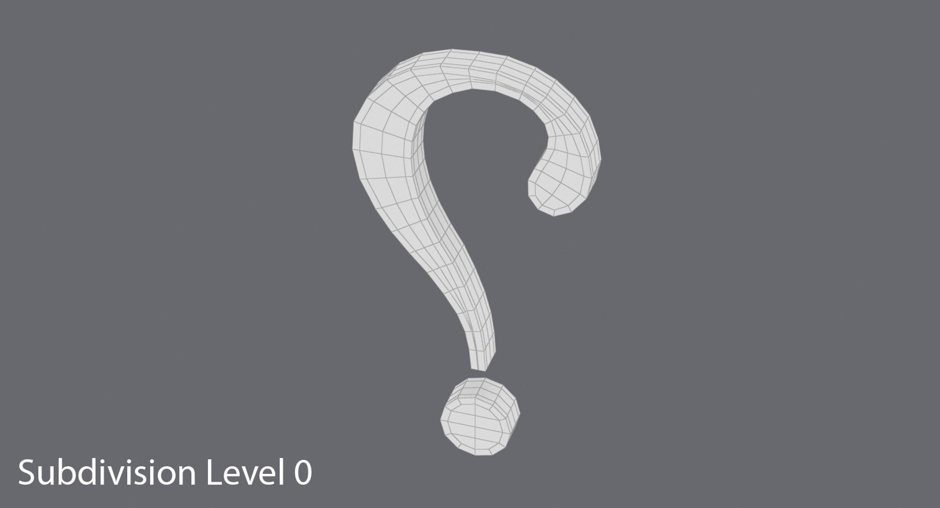 3d Question Mark Smooth Model