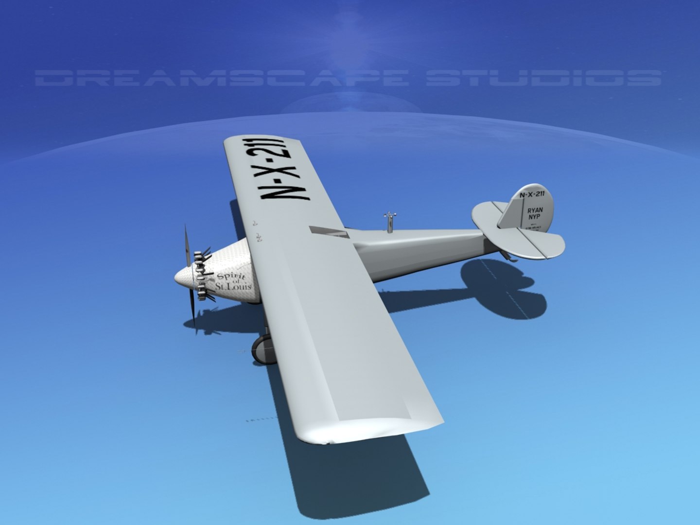 Cockpit Ryan Airplane Propeller 3d Model