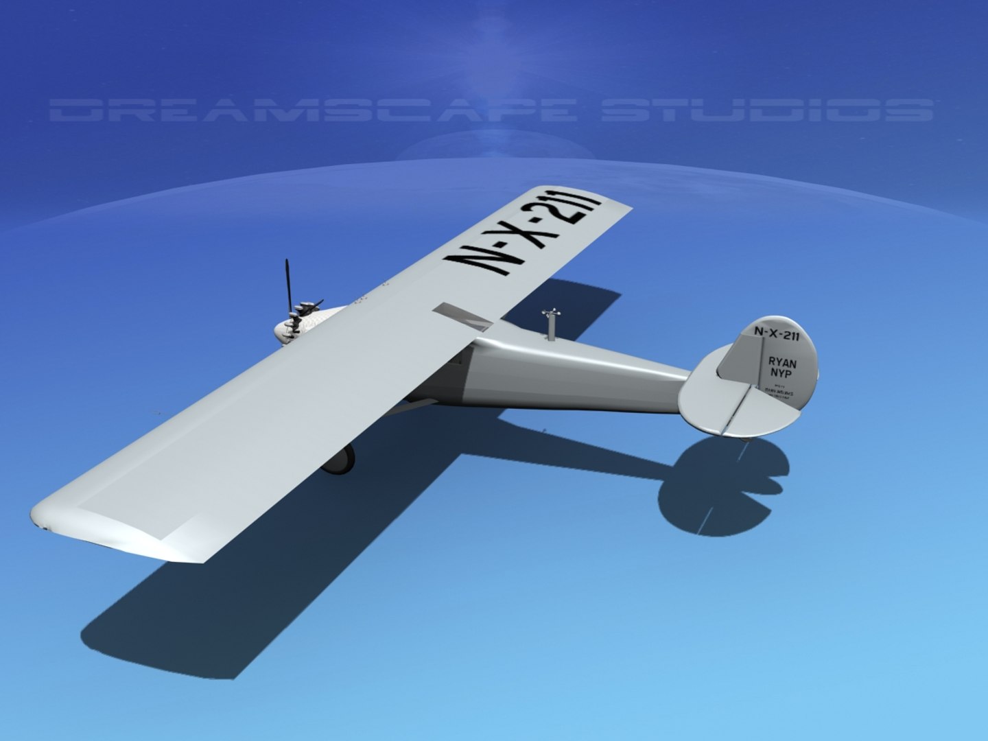 Cockpit Ryan Airplane Propeller 3d Model