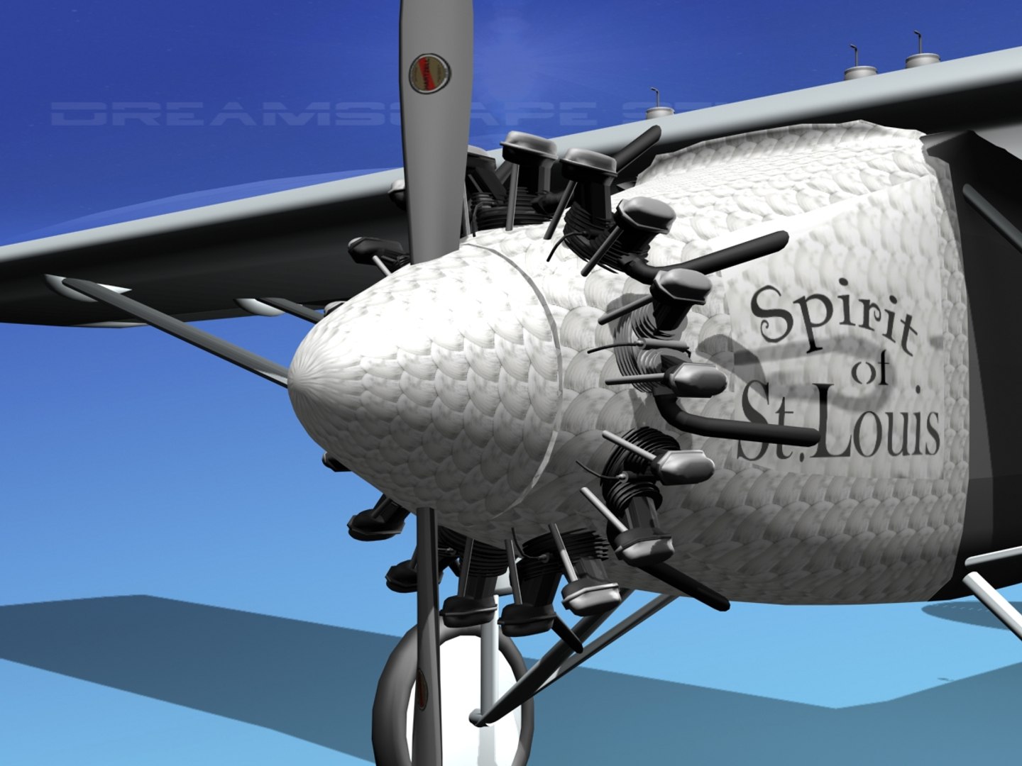 Cockpit Ryan Airplane Propeller 3d Model