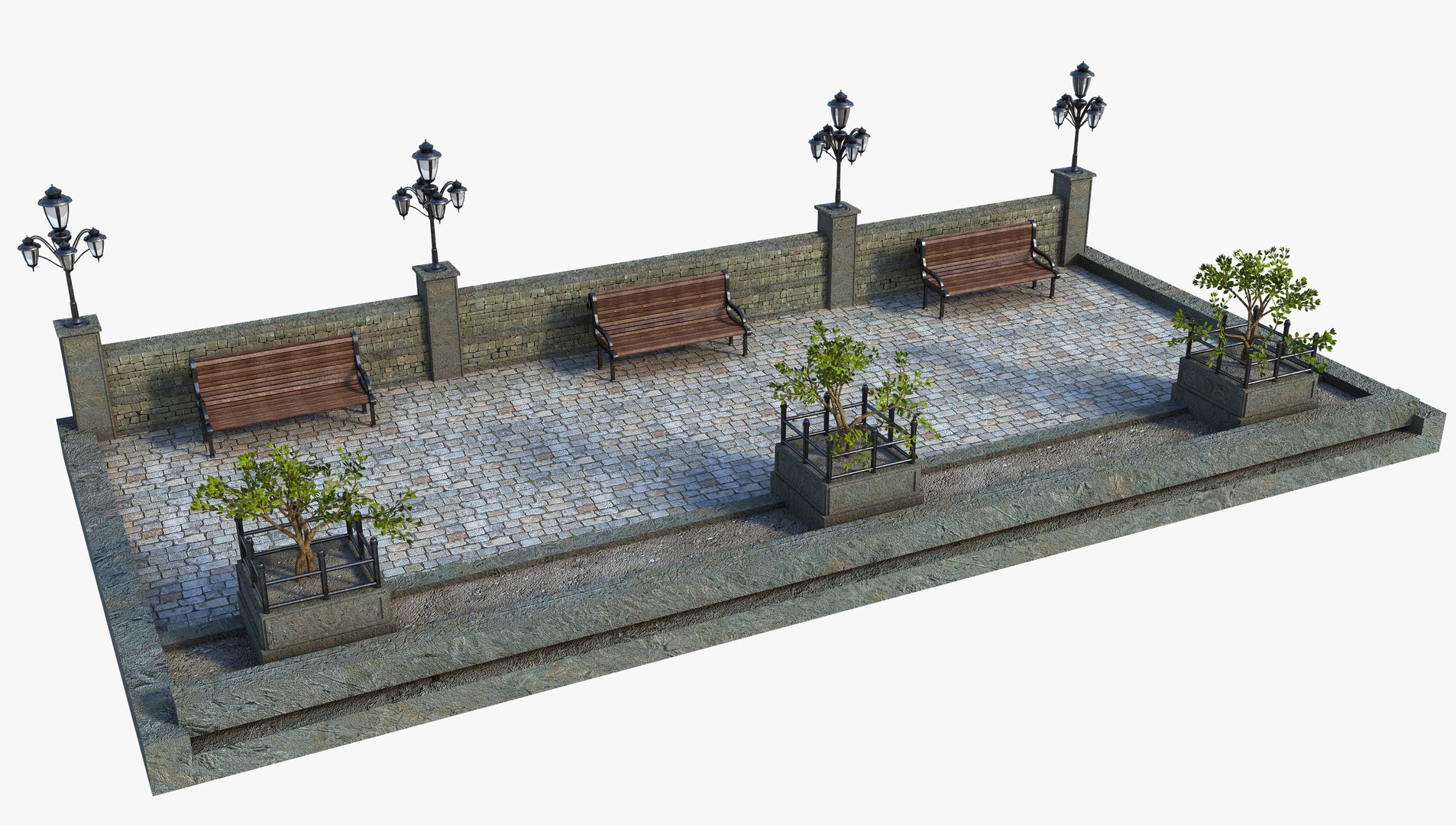 Classic Street 3D Model - TurboSquid 1479904