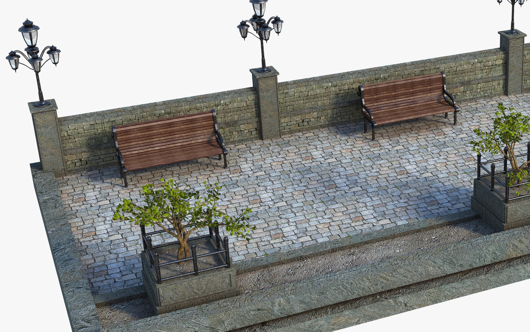 Classic Street 3D Model - TurboSquid 1479904