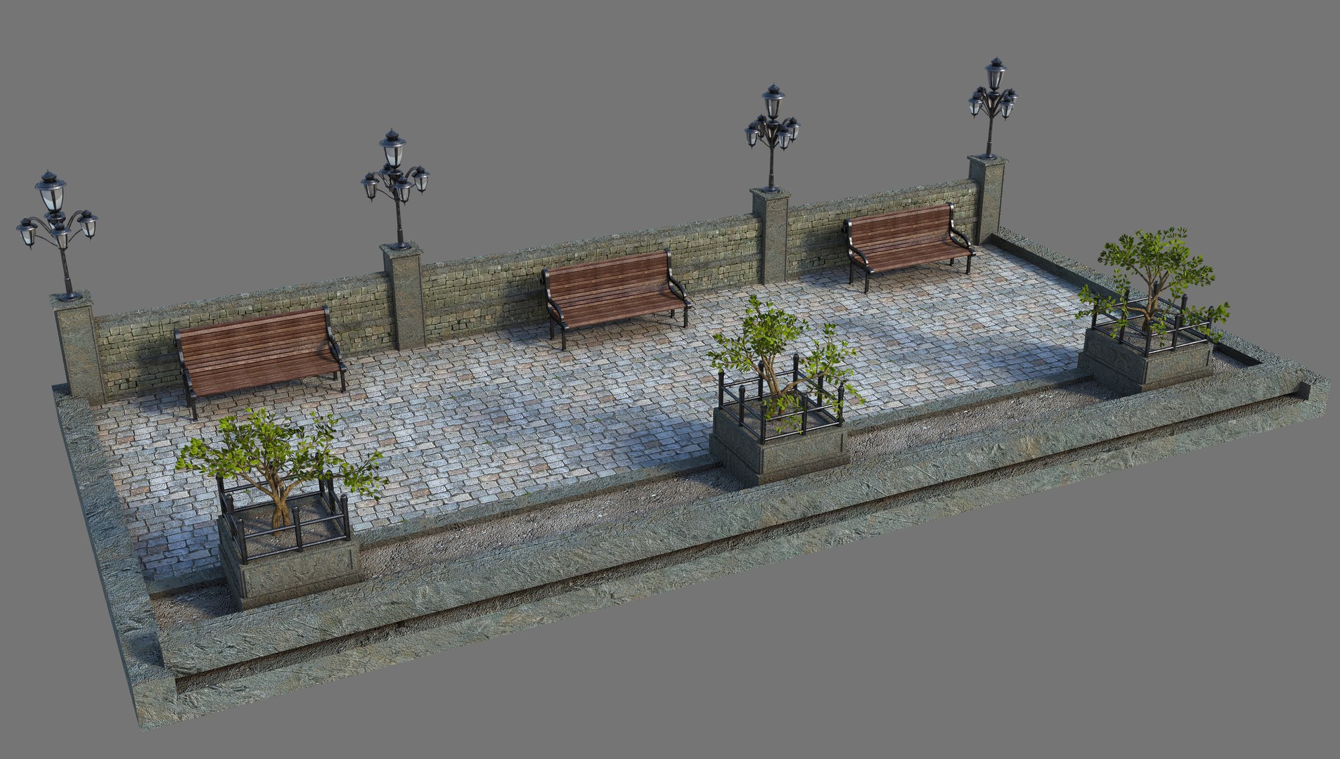 Classic Street 3D Model - TurboSquid 1479904