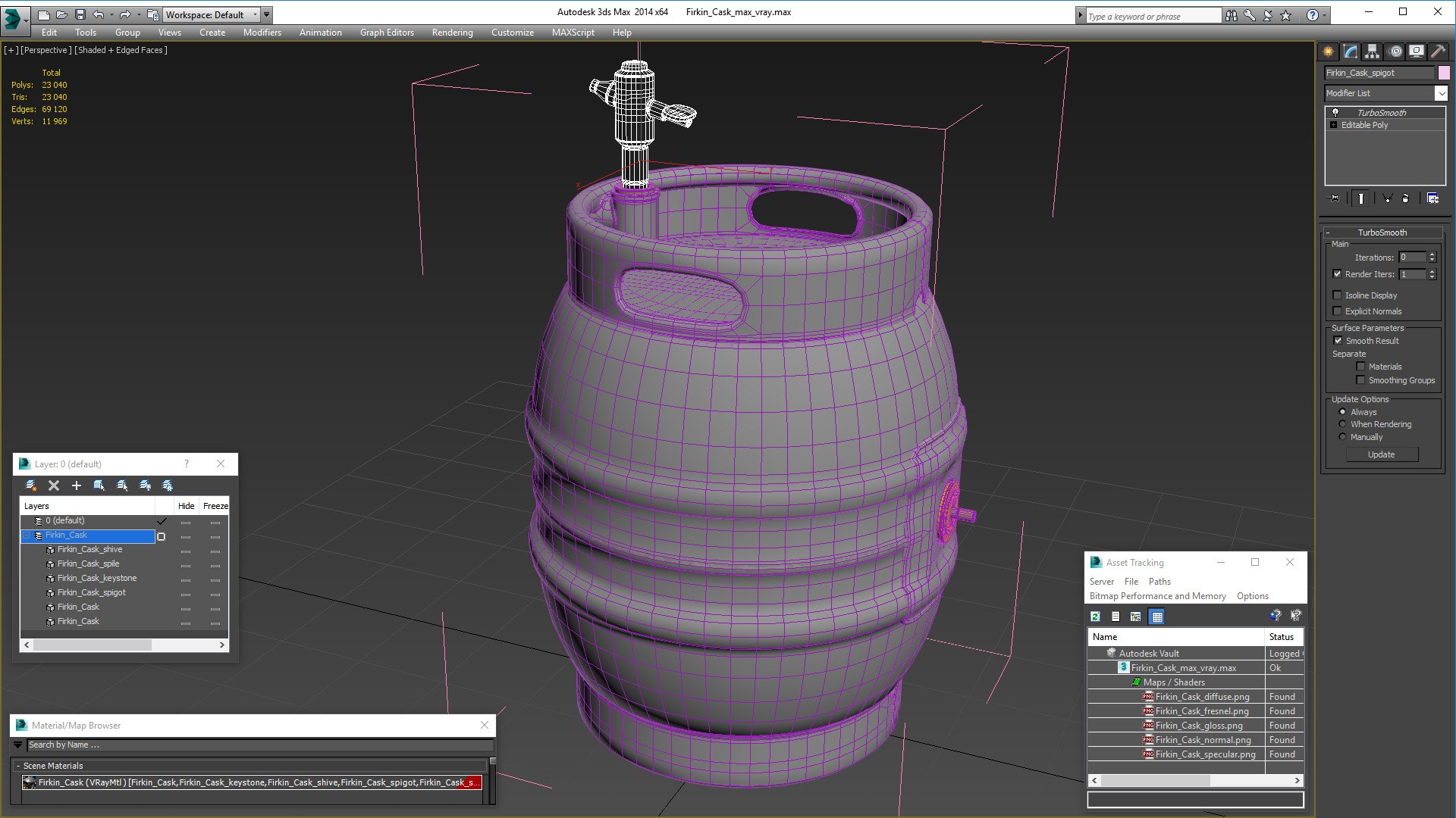 3D Model Firkin Cask - TurboSquid 1623328