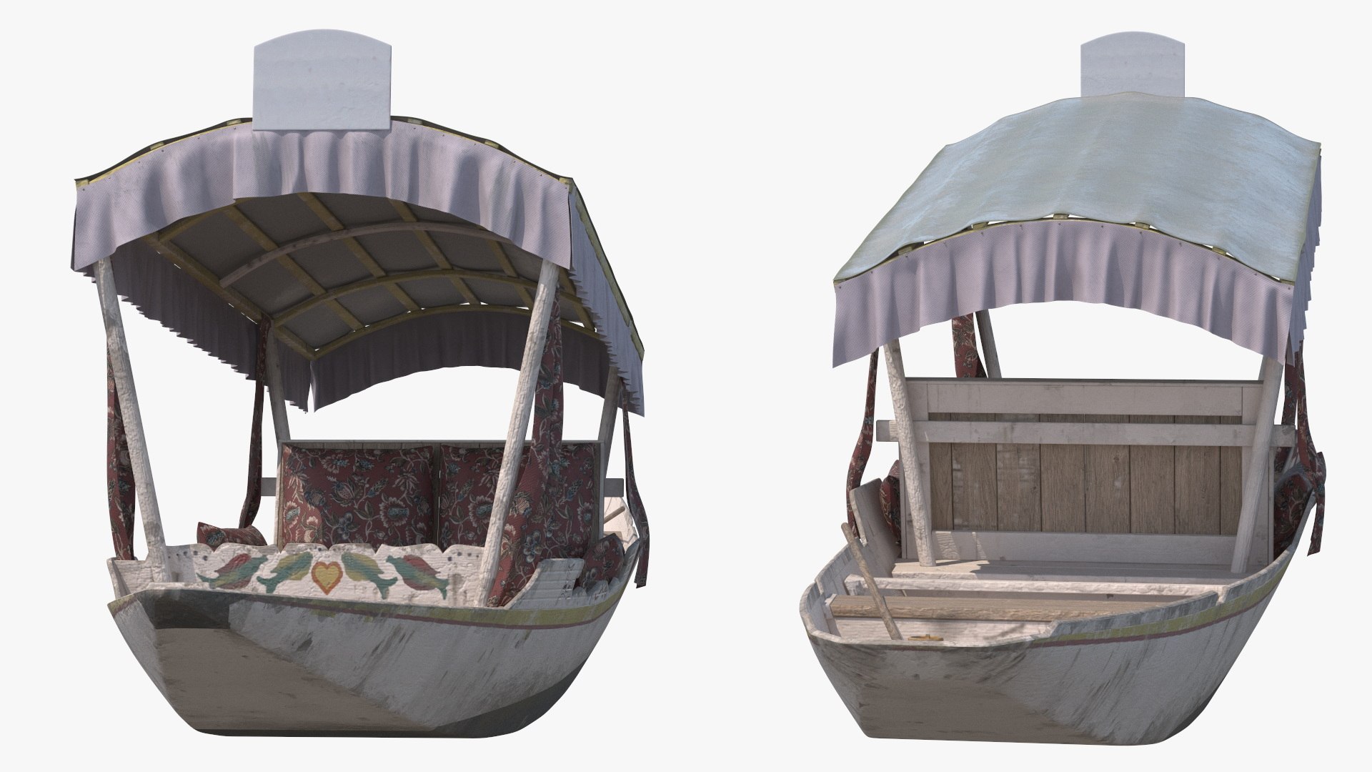 Shikara White Old 3D Model - TurboSquid 2289467