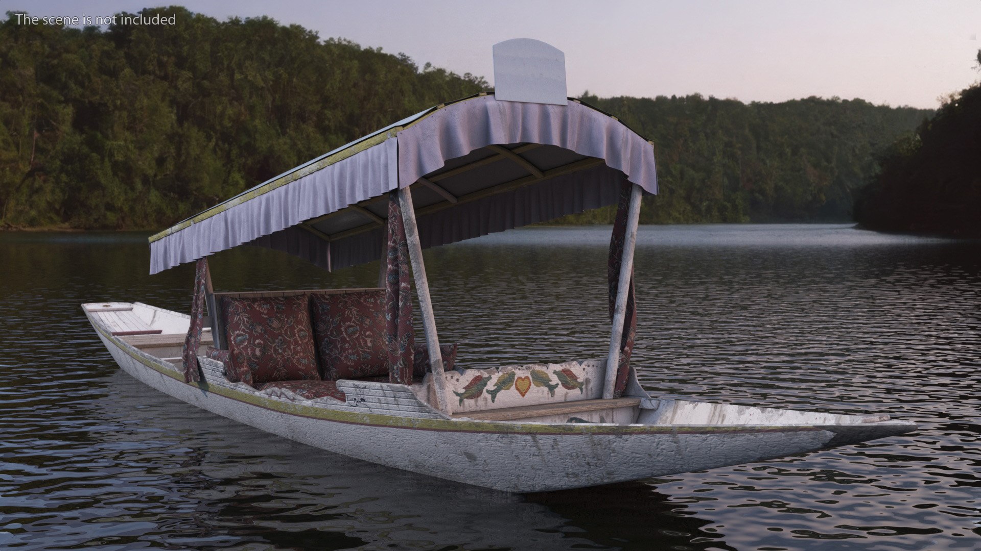 Shikara White Old 3D Model - TurboSquid 2289467