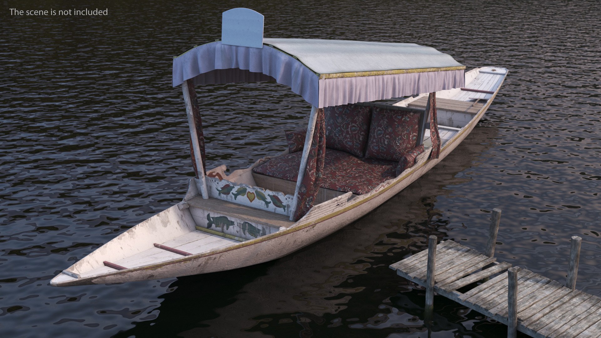 Shikara White Old 3D Model - TurboSquid 2289467