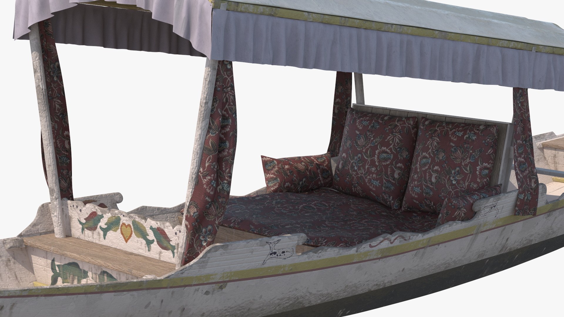 Shikara White Old 3D Model - TurboSquid 2289467