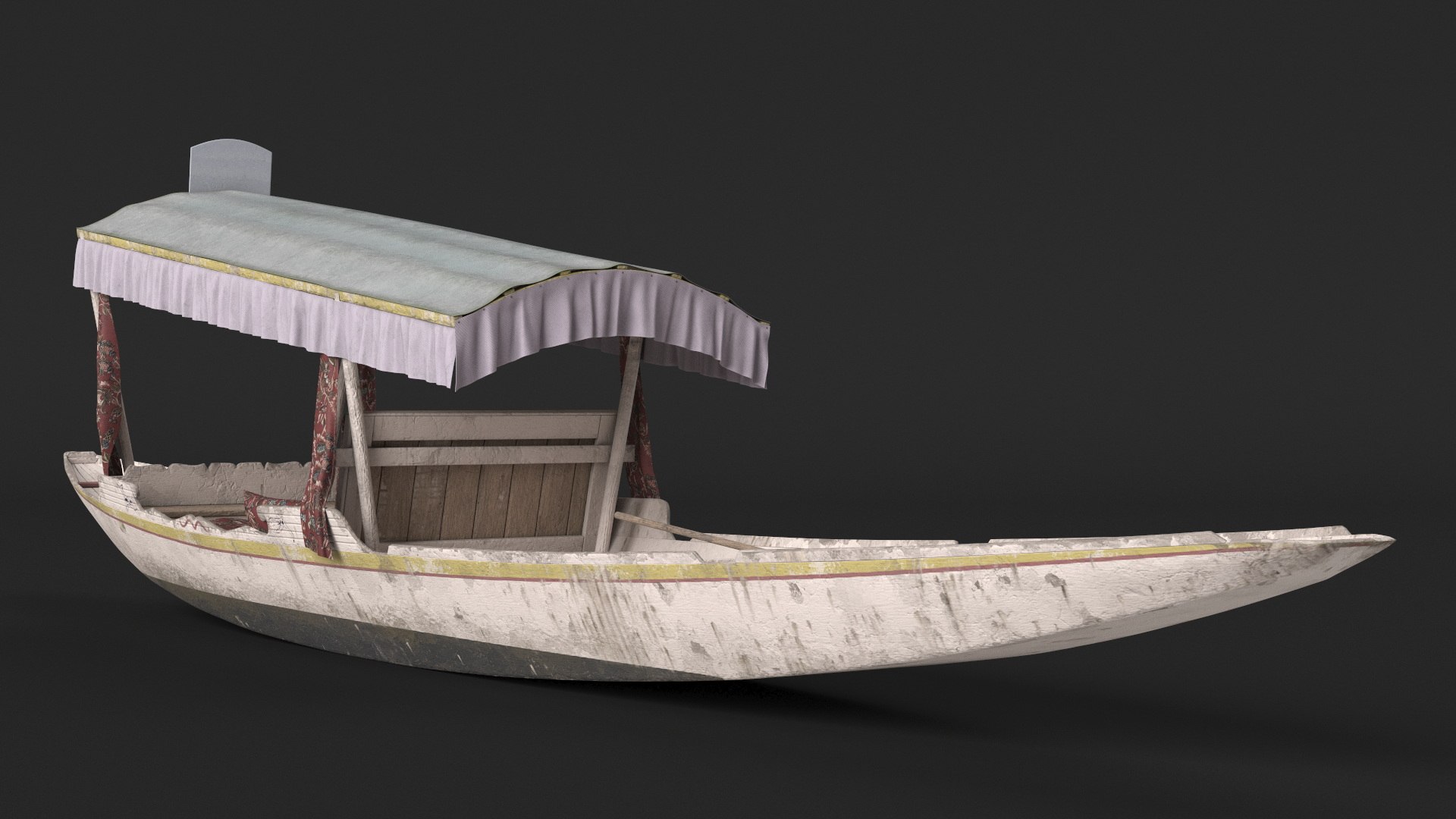 Shikara White Old 3D Model - TurboSquid 2289467