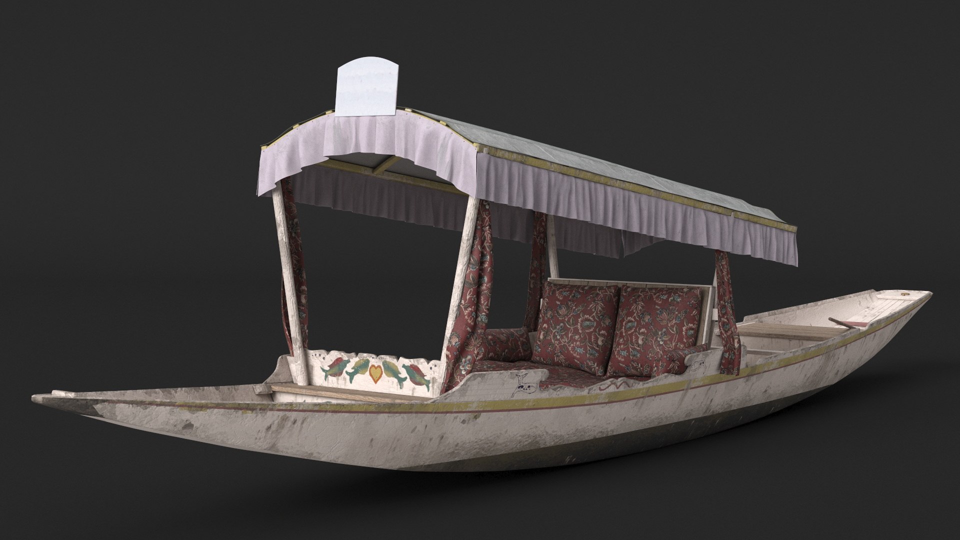 Shikara White Old 3D Model - TurboSquid 2289467