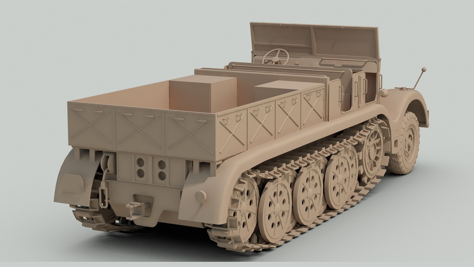 3D Ww2 German Sdkfz 9 Model - TurboSquid 1438249