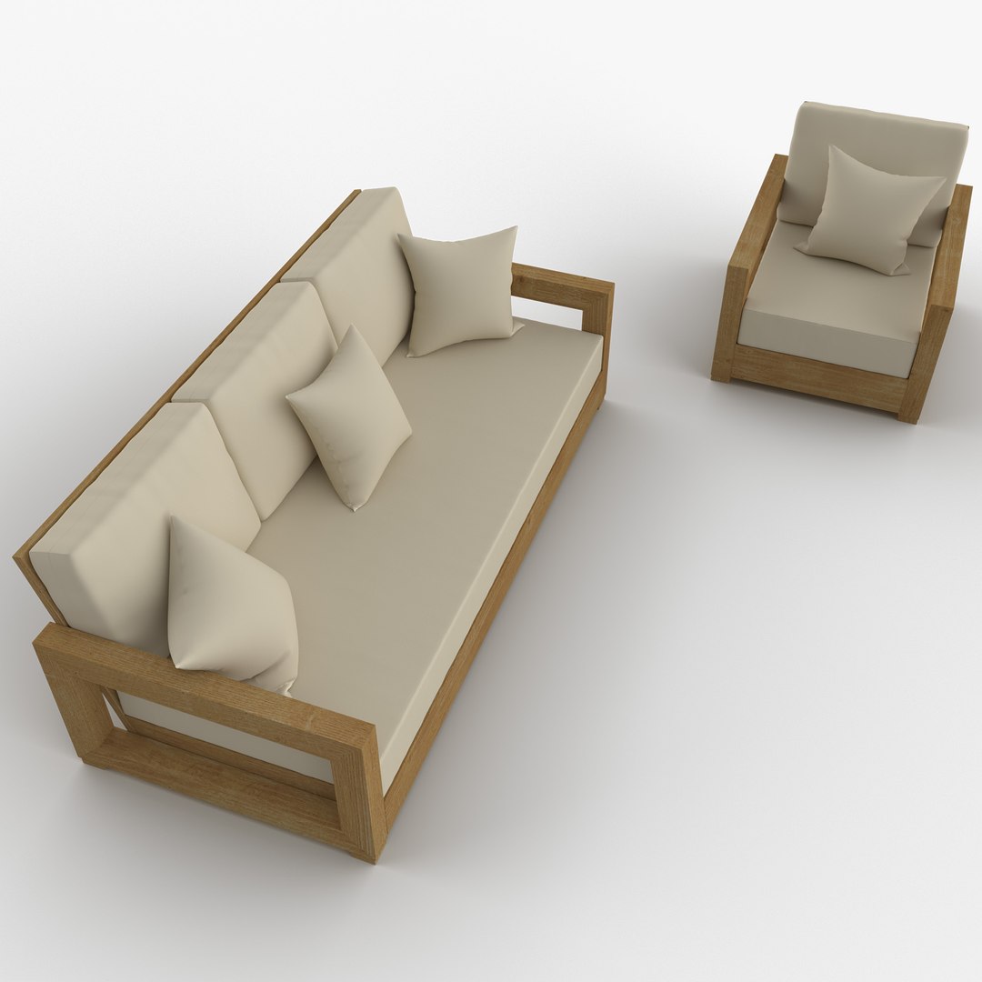 3D Montford Teak set model - TurboSquid 1844265