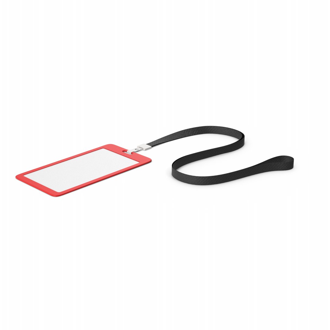 Red ID Badge 3D Model - TurboSquid 2002059