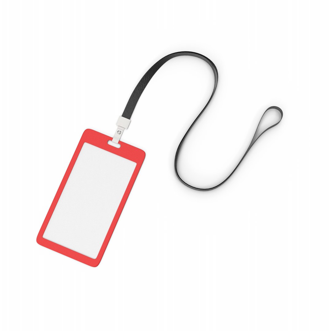 Red ID Badge 3D Model - TurboSquid 2002059