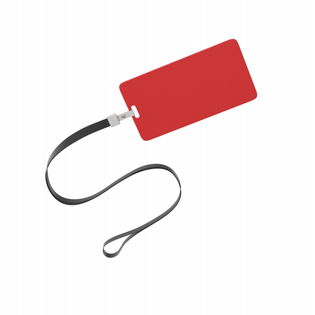 Red ID Badge 3D Model - TurboSquid 2002059