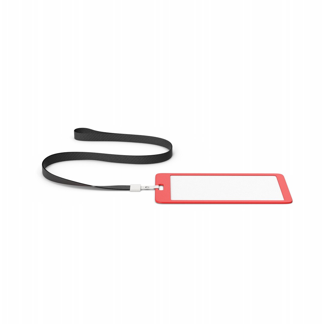 Red ID Badge 3D Model - TurboSquid 2002059